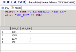 Complete SAP HANA SQL Script Tutorial (6/9)- SQL NULL and NOT