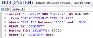 Complete SAP HANA SQL Script Tutorial (4/9)- GROUP BY,IN,BETWEEN