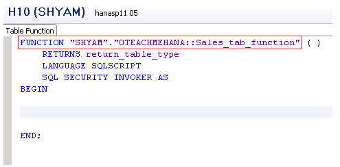 SAP HANA Table Functions - SAP HANA SQL Tutorial - Part (1/3)